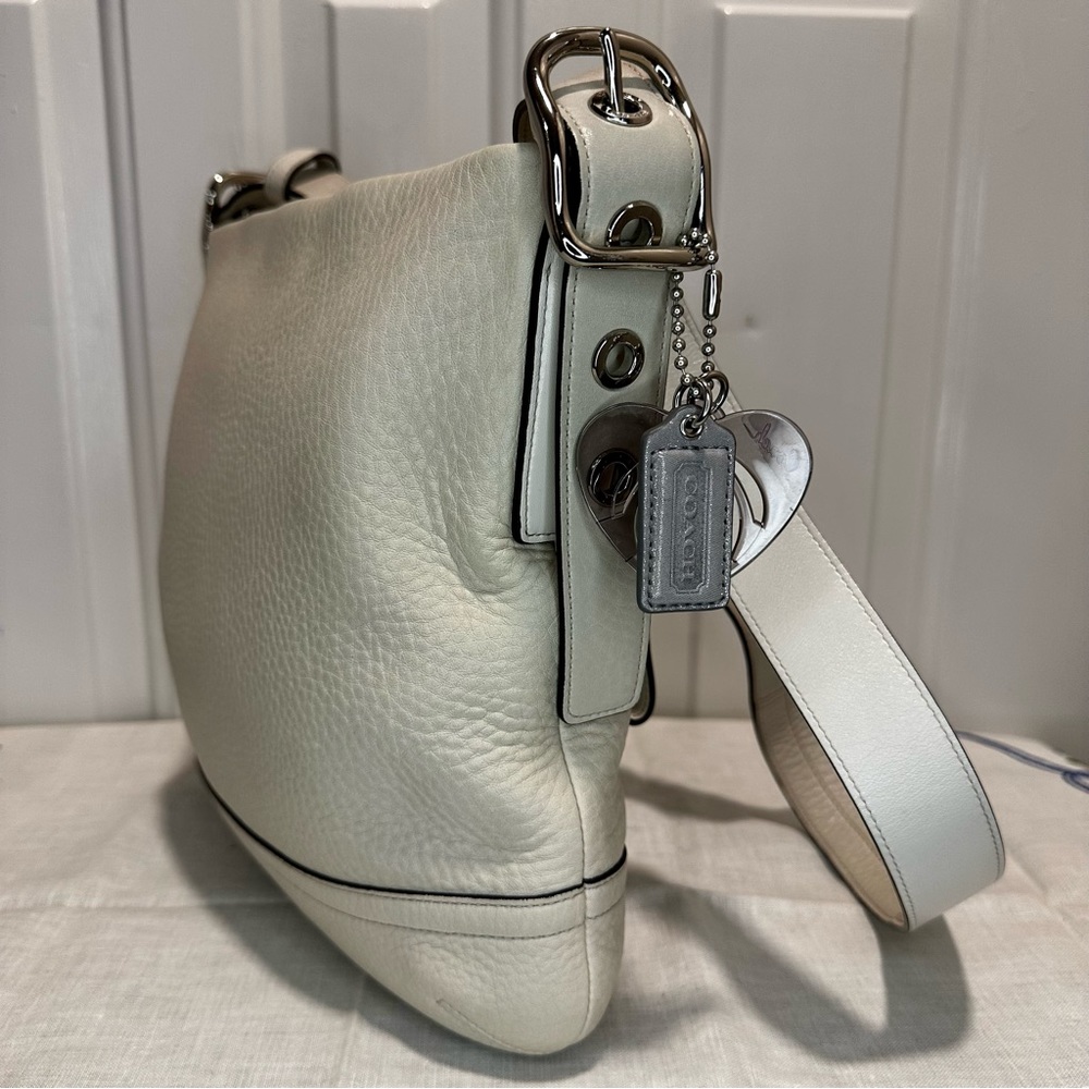 Coach Ivory Soft Pebble Leather Legacy Crossbody - Gem
